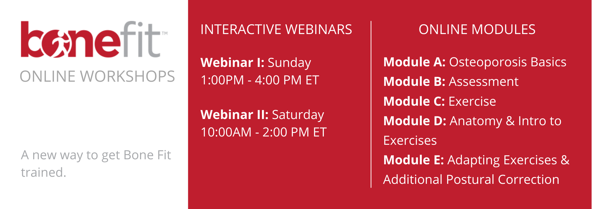 Bone Fit™ Training - Course Overview